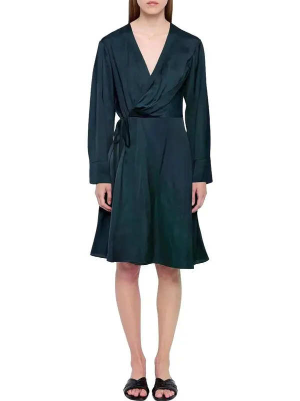 Zadig&Voltaire Remoir" Satin Wrap Dress - Blue