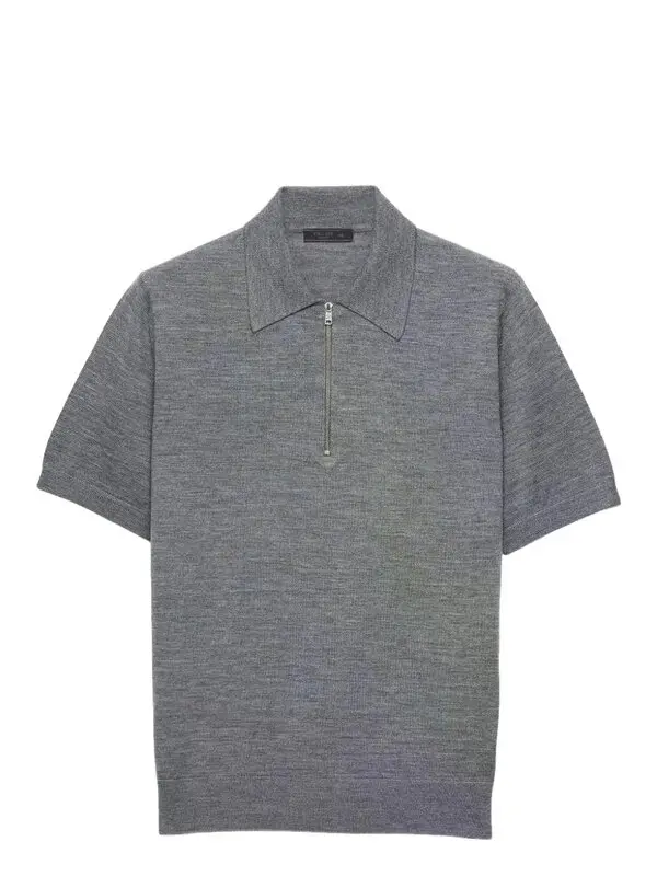 Prada Superfine Wool Polo Shirt - Grey