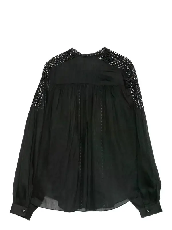 MARANT ETOILE Parina Guipure-lace Panelled Blouse - Black