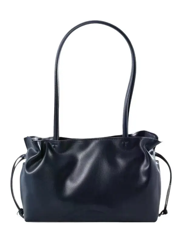 Tory Burch Logo-embossed Ruched Tote Bag - Blue