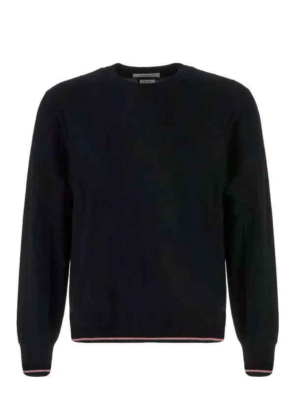 Thom Browne Ribbed-knit Long-sleeve Sweater - Blue