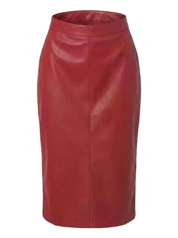 Pinko Gerbera Slit-detail Midi Skirt - Red