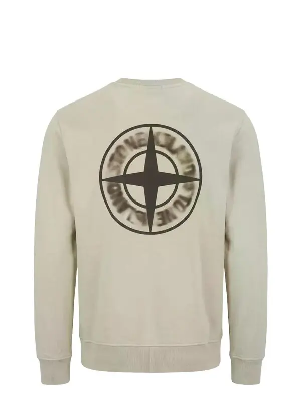 Stone Island Compass Print Crewneck Sweatshirt - Neutrals