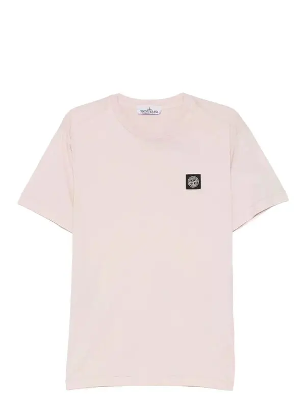 Stone Island Logo-patch T-shirt - Pink