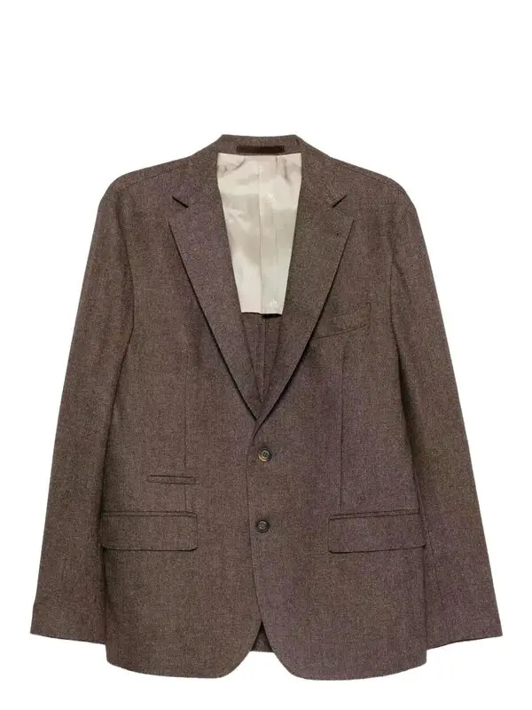 Eleventy Single-breasted Notched-lapel Suit - Brown