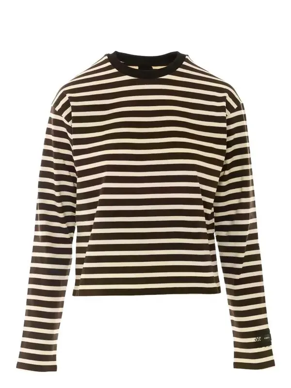 Pinko Mirtilla Striped Long-sleeve T-shirt - Brown