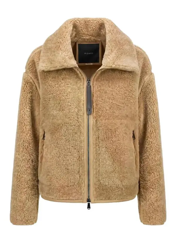 Pinko Campsis Faux-shearling Zip-up Jacket - Neutrals