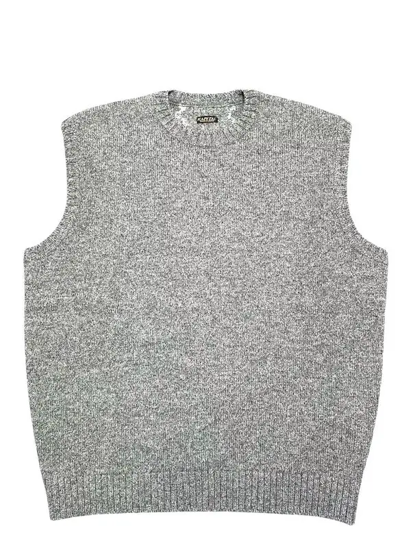Kapital Bone Intarsia Knitted Vest - Grey