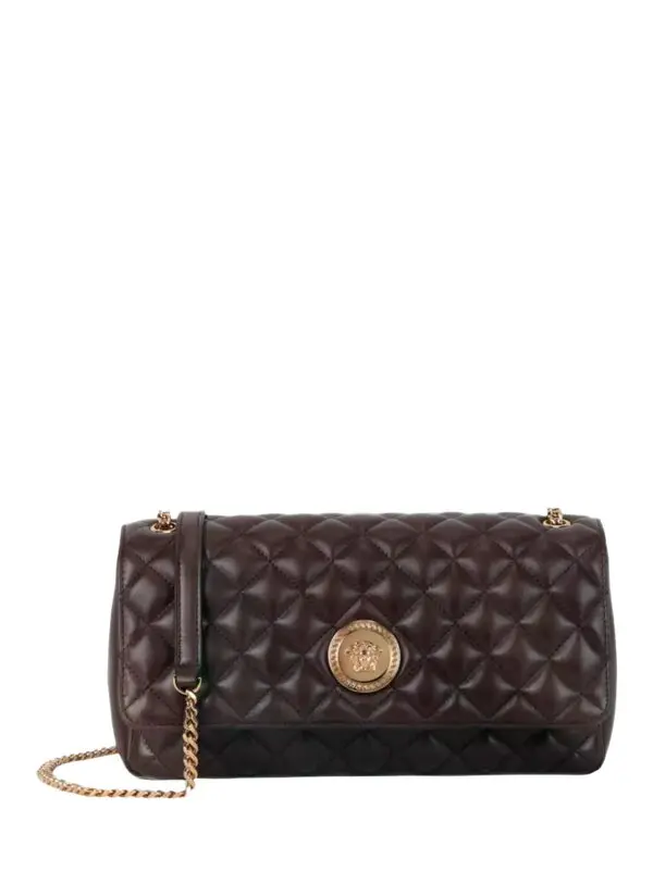 Versace Quilted Leather Shoulder Bag - Brown
