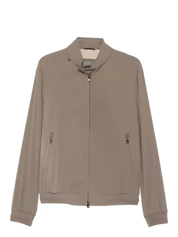 Corneliani High-neck Zip-up Bomber Jacket - Neutrals