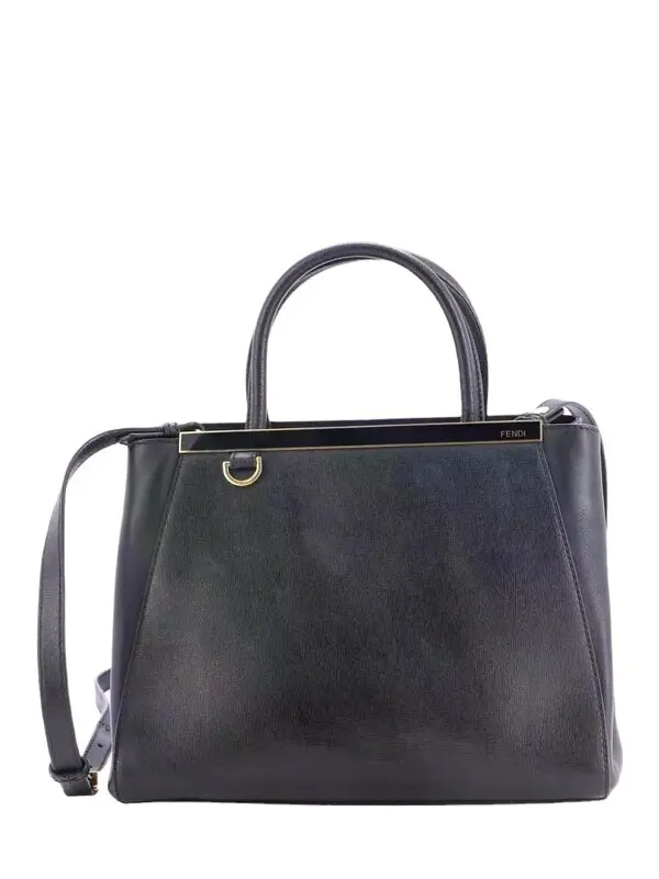 Fendi 2jours Leather Petite Satchel - Black