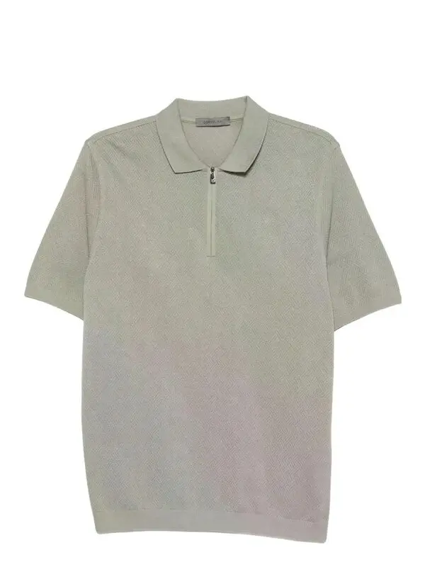 Corneliani Zip-neck Polo Shirt - Green