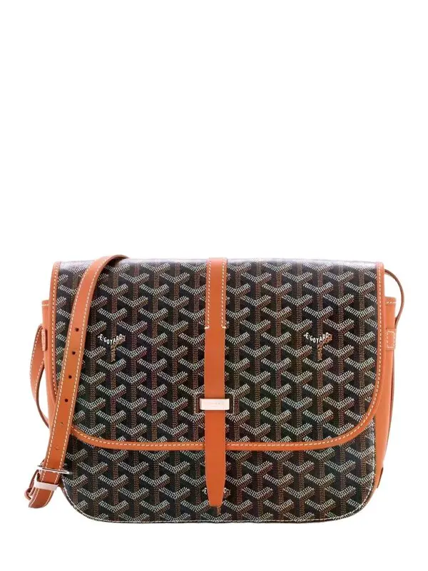 Goyard Belvedere Ii Messenger Bag In Coated Canvas - Brown