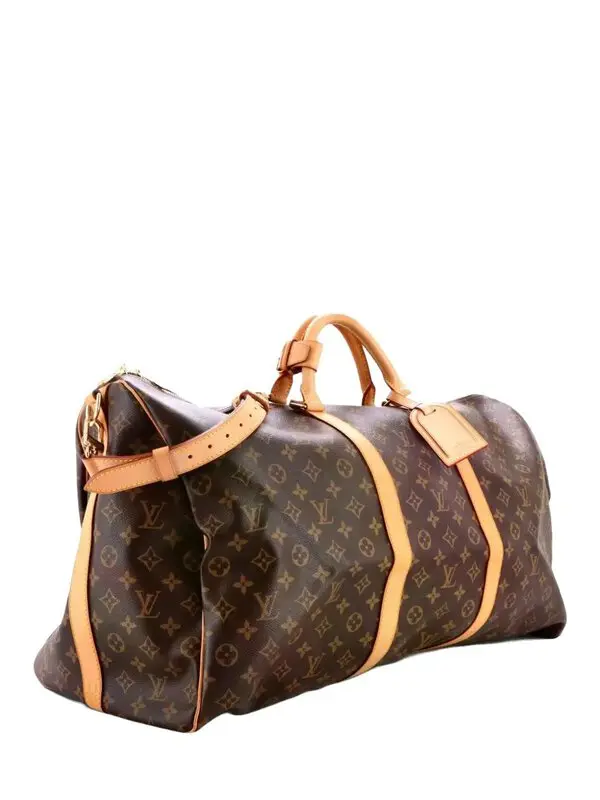 LOUIS VUITTON Keepall Bandouliere Monogram Canvas 60 Travel Bag - Brown
