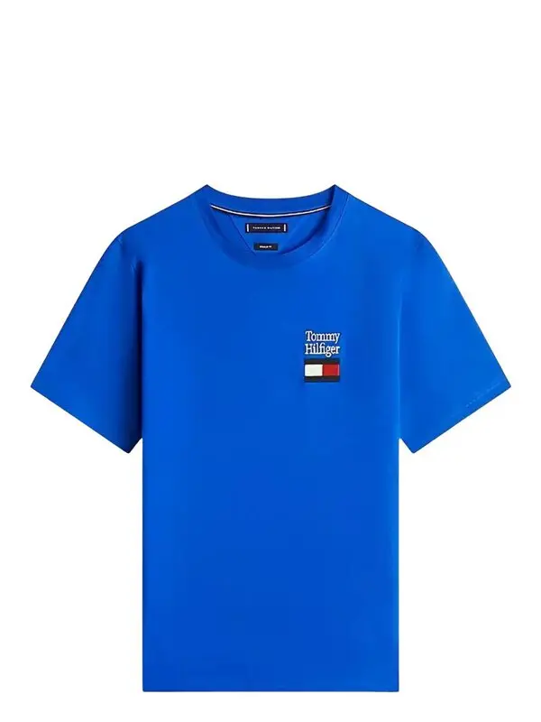 Tommy Hilfiger Logo-embroidered T-shirt - Blue