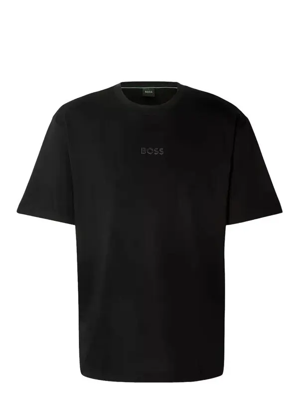 BOSS Logo-print Crew-neck T-shirt - Black