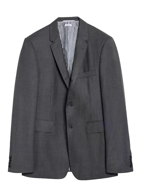 Thom Browne Stripe Wool Sport Blazer - Grey
