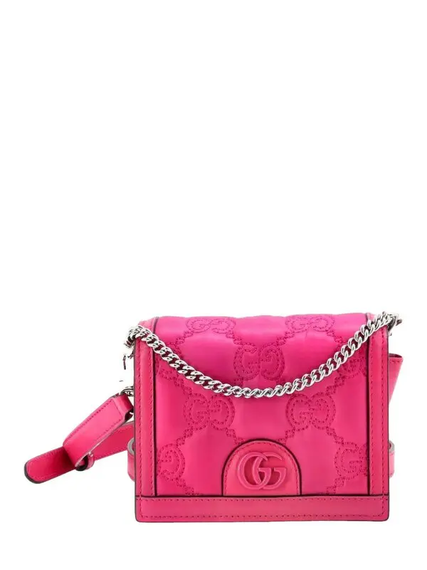 Gucci Gg Marmont Flap Messenger Bag - Pink