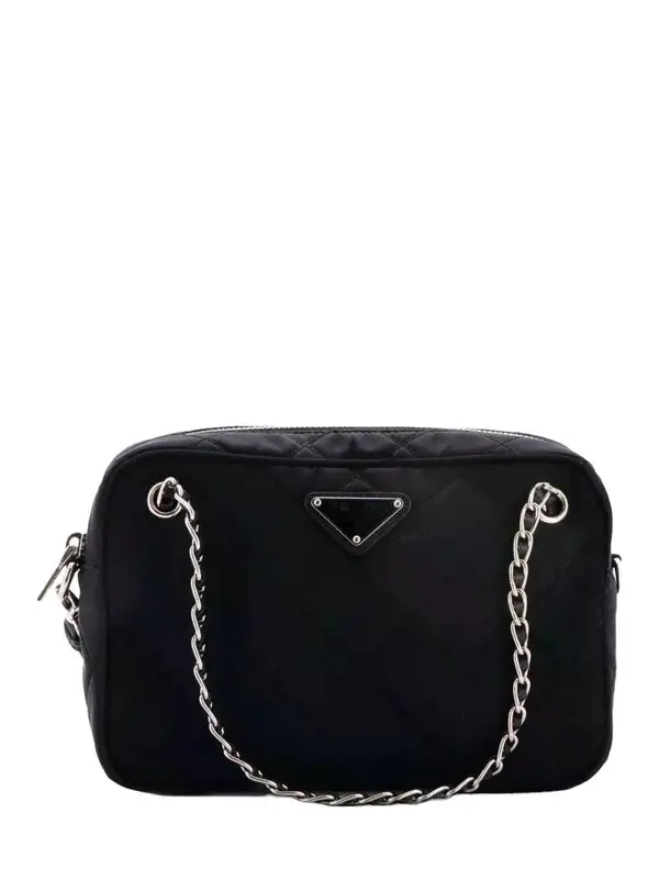 Prada Quilted Tessuto Camera Bag - Black