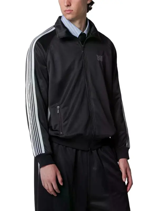 Needles Zip Up Side-stripe Track Jacket - Black
