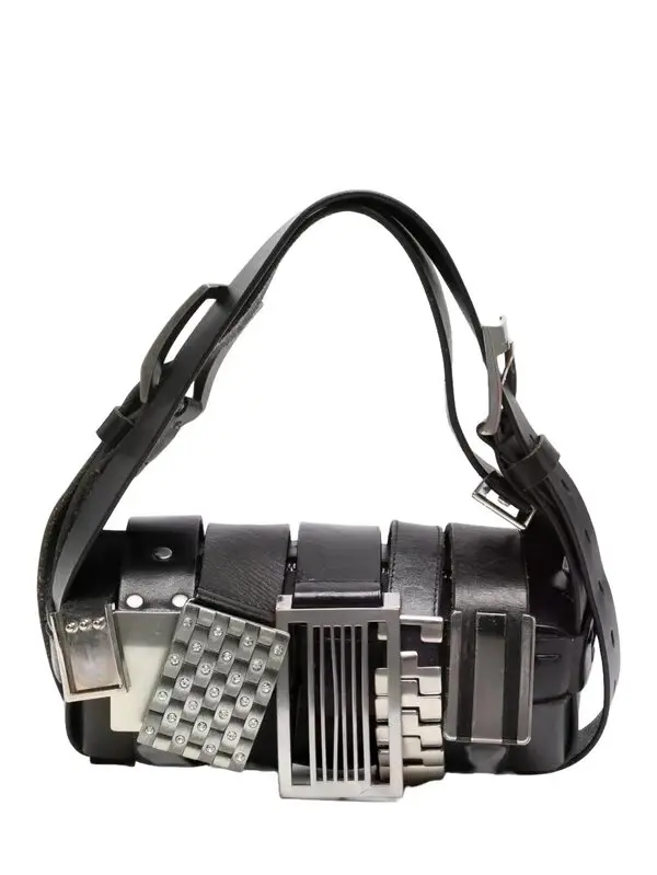 HODAKOVA Buckle-embellished Woven Leather Tote Bag - Black