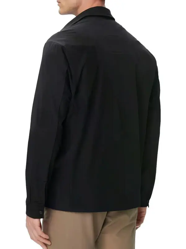 BOSS X Porsche Logo-emed Flap-pocket Shirt - Black
