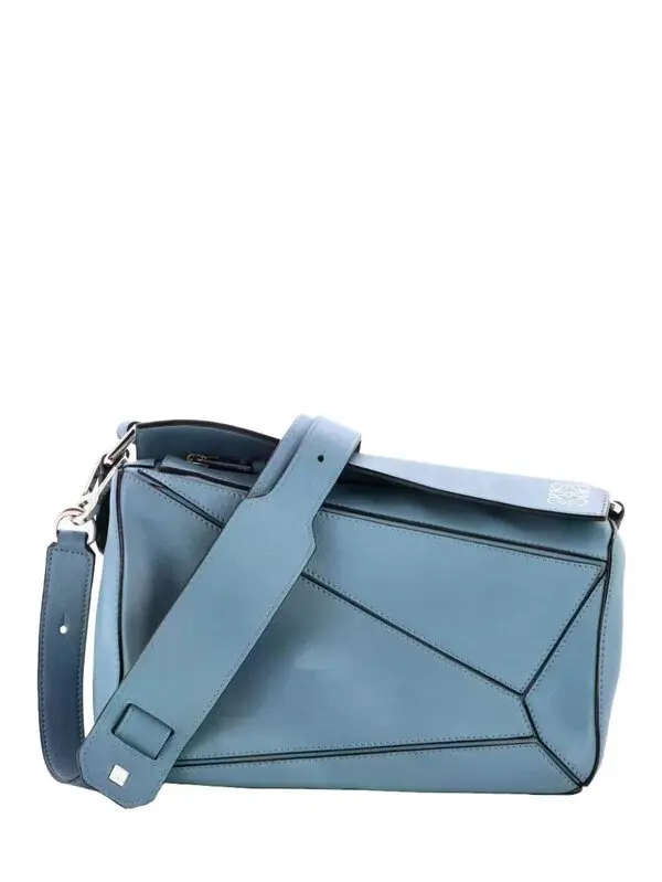 Loewe Puzzle Satchel Leather Small - Blue