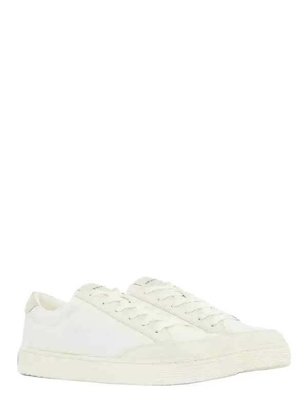 Emporio Armani Eagle Jacquard Trimmed Lace-up Sneakers - Neutrals
