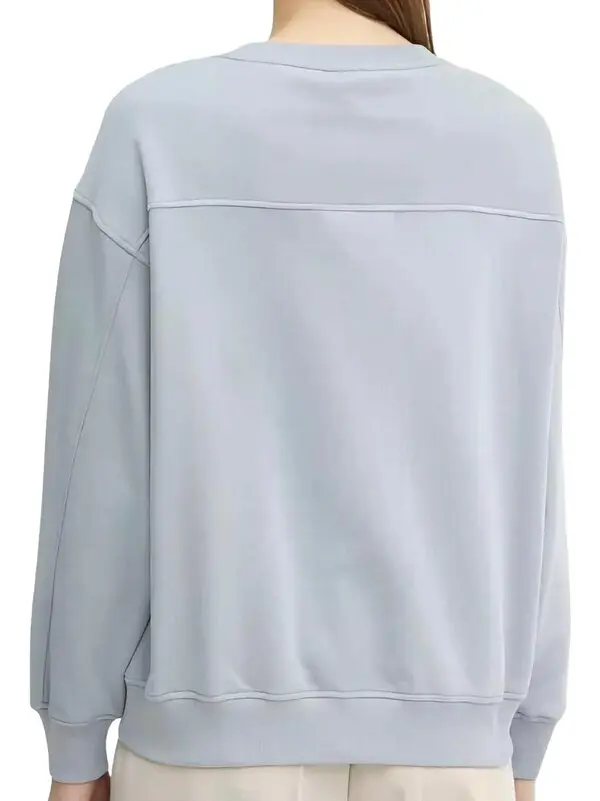 Pinko Crystal-embellished Crewneck Sweatshirt - Blue