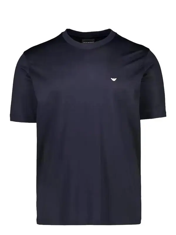 Emporio Armani Logo-print Crew-neck T-shirt - Blue