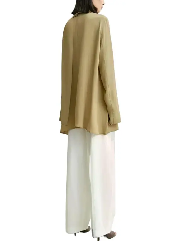 TOTEME Draped Scarf Blouse - Neutrals
