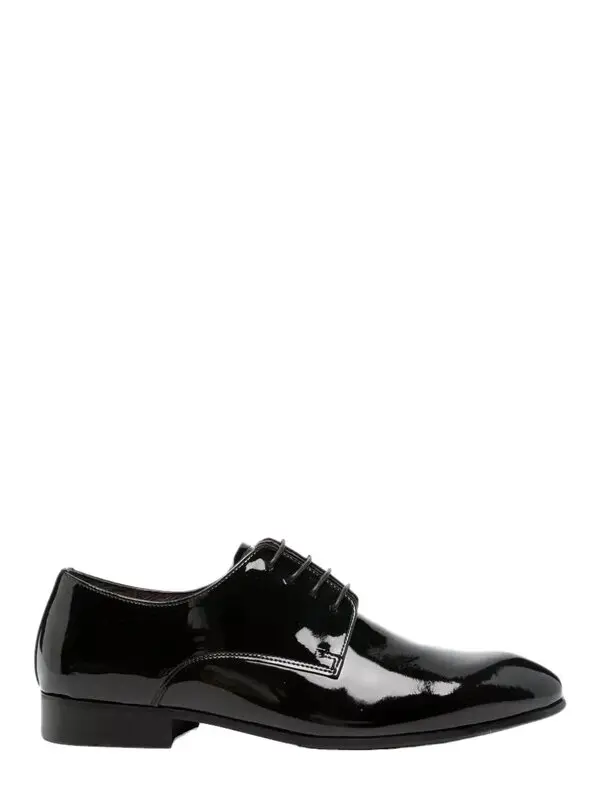 SERGIO MORETTI FIRENZE Patent Leather Lace-up Shoes - Black