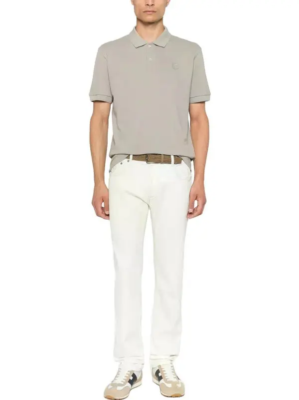 Corneliani Logo-patch Polo Shirt - Neutrals
