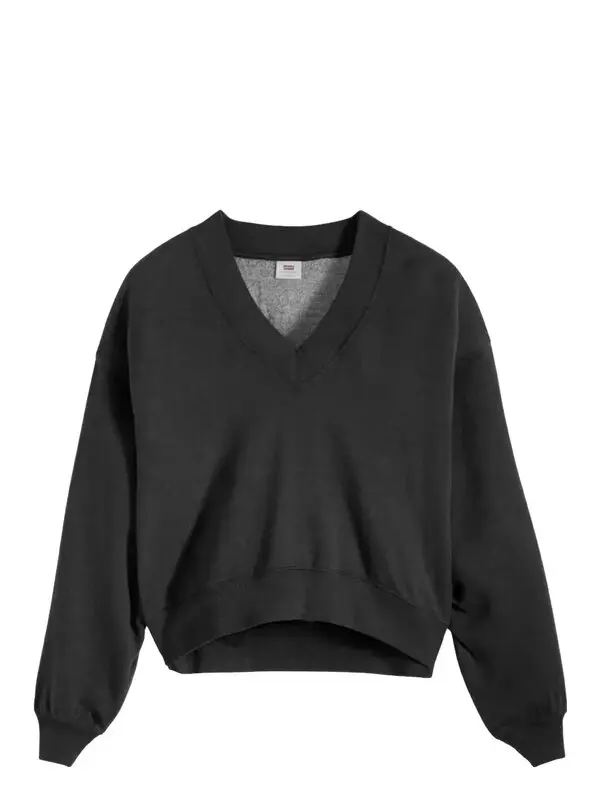 LEVI'S V-neck Long Sleeve Sweatshirt - Grey