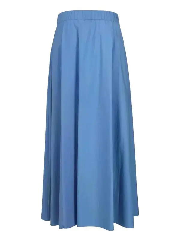 P.a.r.o.s.h Elasticated Waistband Flared Maxi Skirt - Blue
