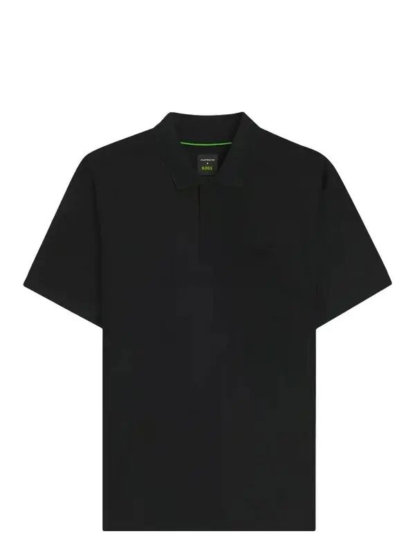 BOSS X Porsche Mercerised-cotton Polo Shirt - Black
