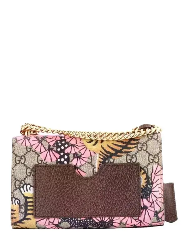 Gucci Padlock Bengal Print Gg Coated Canvas Small Shoulder Bag - Brown