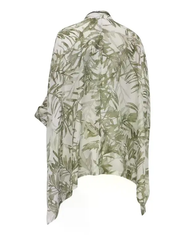 Brunello Cucinelli 2020s Silk Herbarium Print Shirt - White