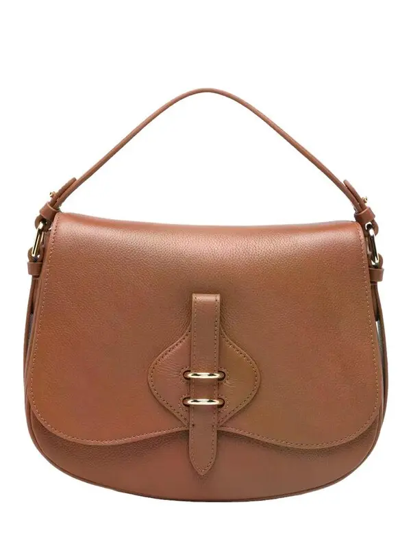 COCCINELLE Grained Leather Shoulder Bag - Brown