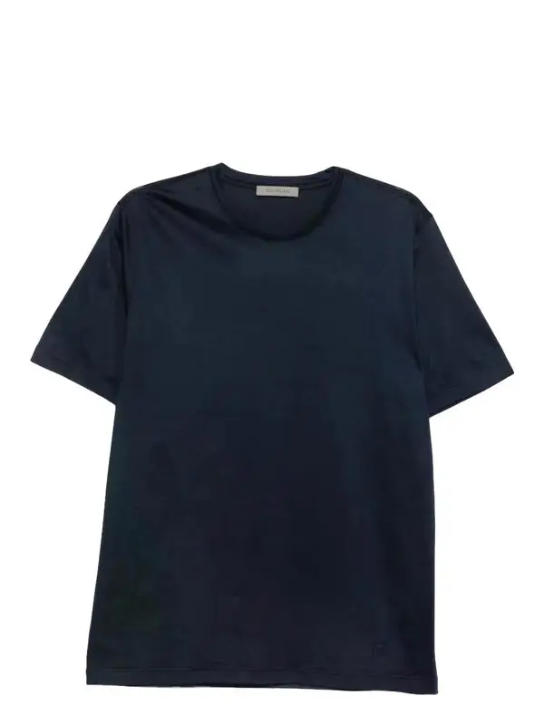 Corneliani Logo-embroidered T-shirt - Blue