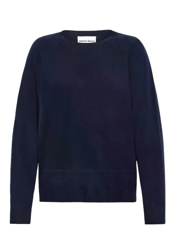 EMERSON RENALDI Raglan Sleeve Crew Neck Sweater - Blue