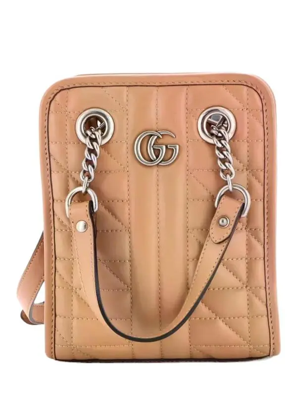Gucci Gg Marmont Matelassé Leather Mini Crossbody Bag - Neutrals