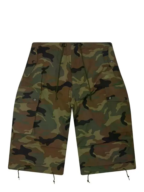 Needles Woodland Ripstop Cotton Cargo Shorts - Brown