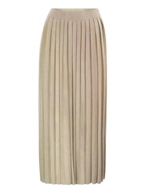 Fabiana Filippi Pleated Knitted Skirt - Neutrals