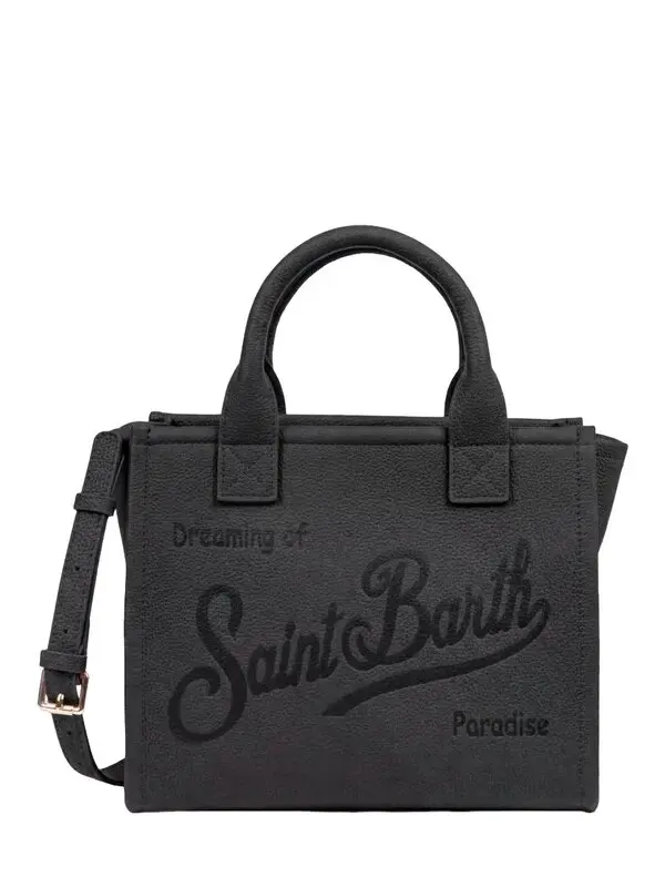 MC2 SAINT BARTH Medium Vanity Leather Tote Bag - Black