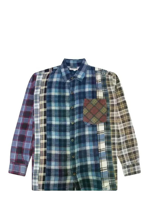 Needles 7 Cuts Patchwork Shirt - Blue