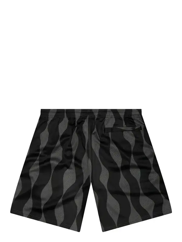 PARRA Waved Mesh Shorts - Black