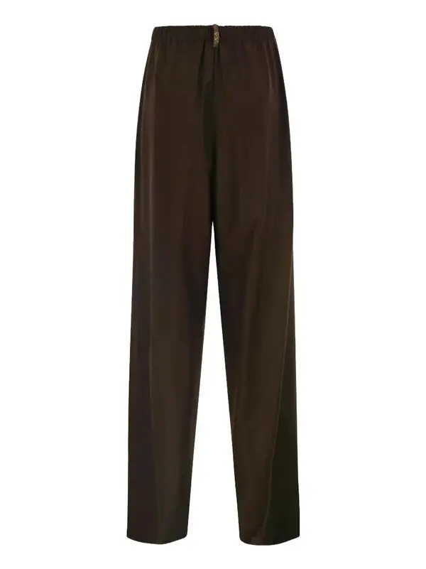 Fabiana Filippi Wide-leg Trousers With Elasticated Waistband - Brown