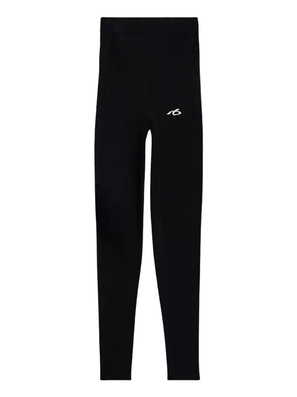 Balenciaga Techwear Ribbed Leggings - Black