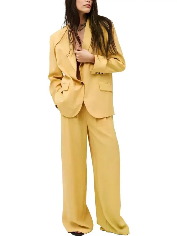 Ba&sh Dalena Single-breasted Jacket - Yellow
